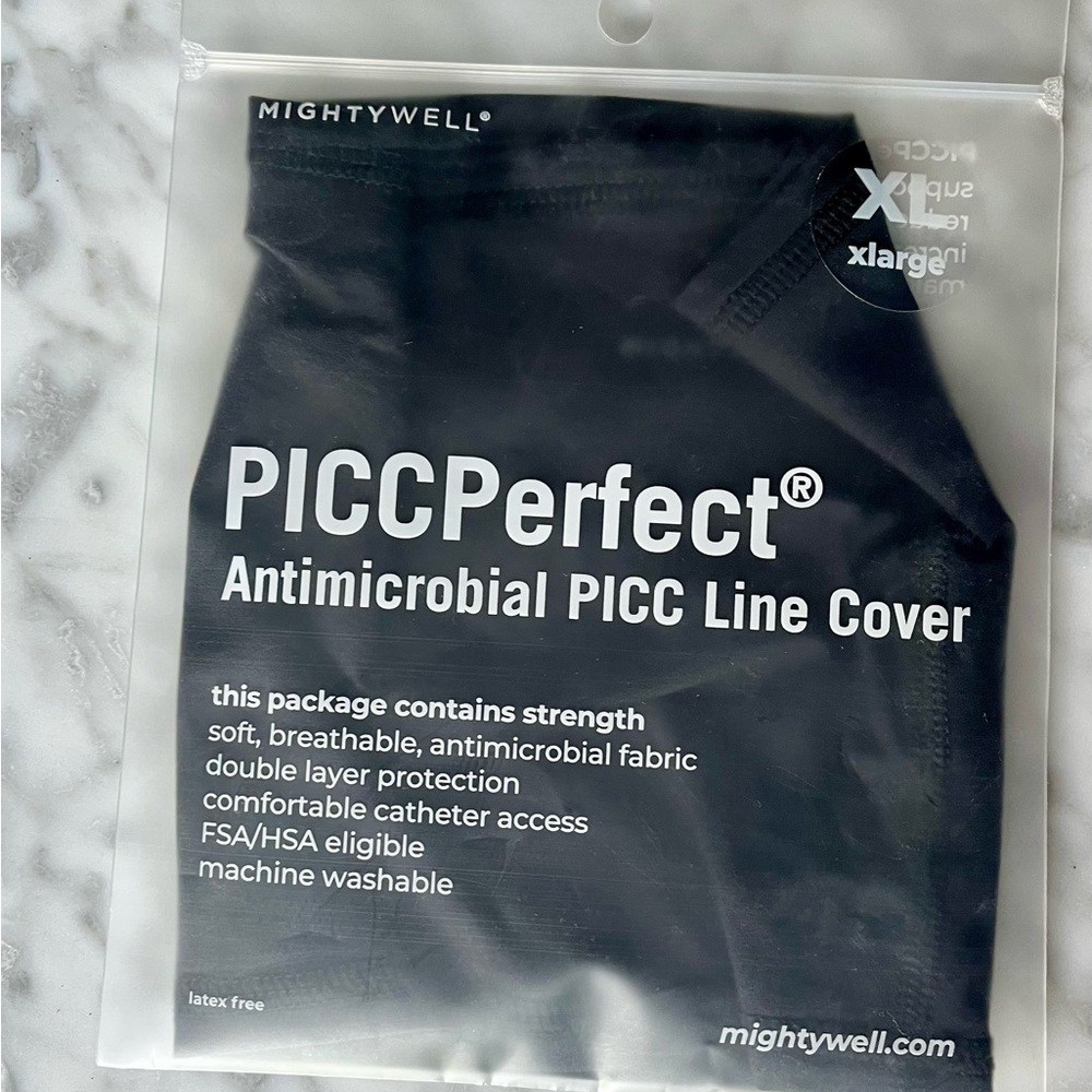 Mighty Well Black Antimicrobial PICC Line Cover NWT - Gem